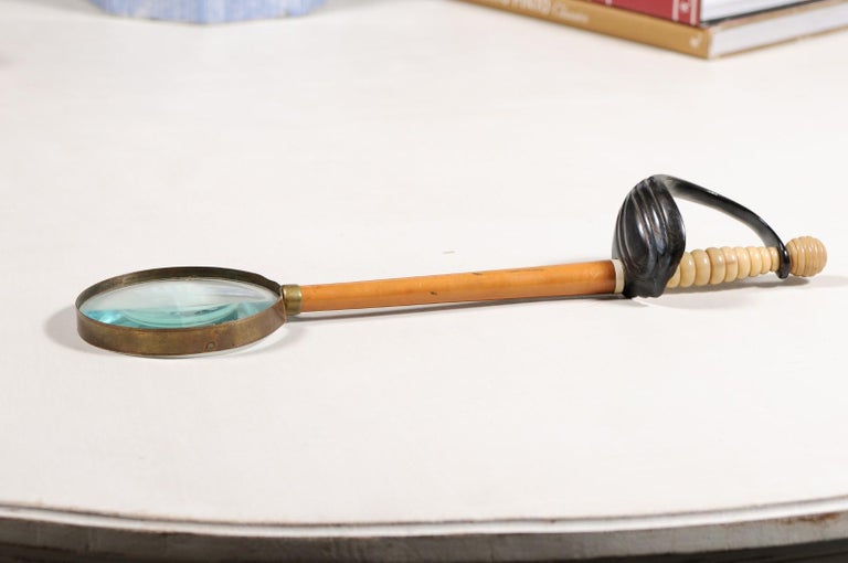 English Victorian Period 19th Century Magnifying Glass with Sword ...
