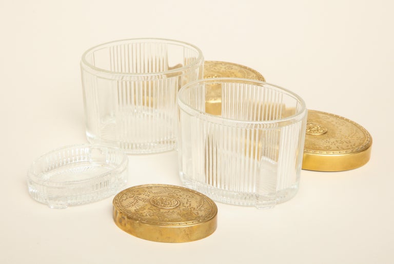 English Victorian Set of 3 Vanity Jars For Sale at 1stDibs