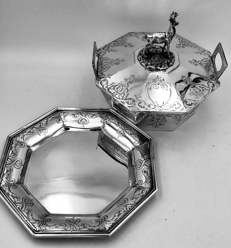 English Victorian Silver Butter Dish at 1stDibs