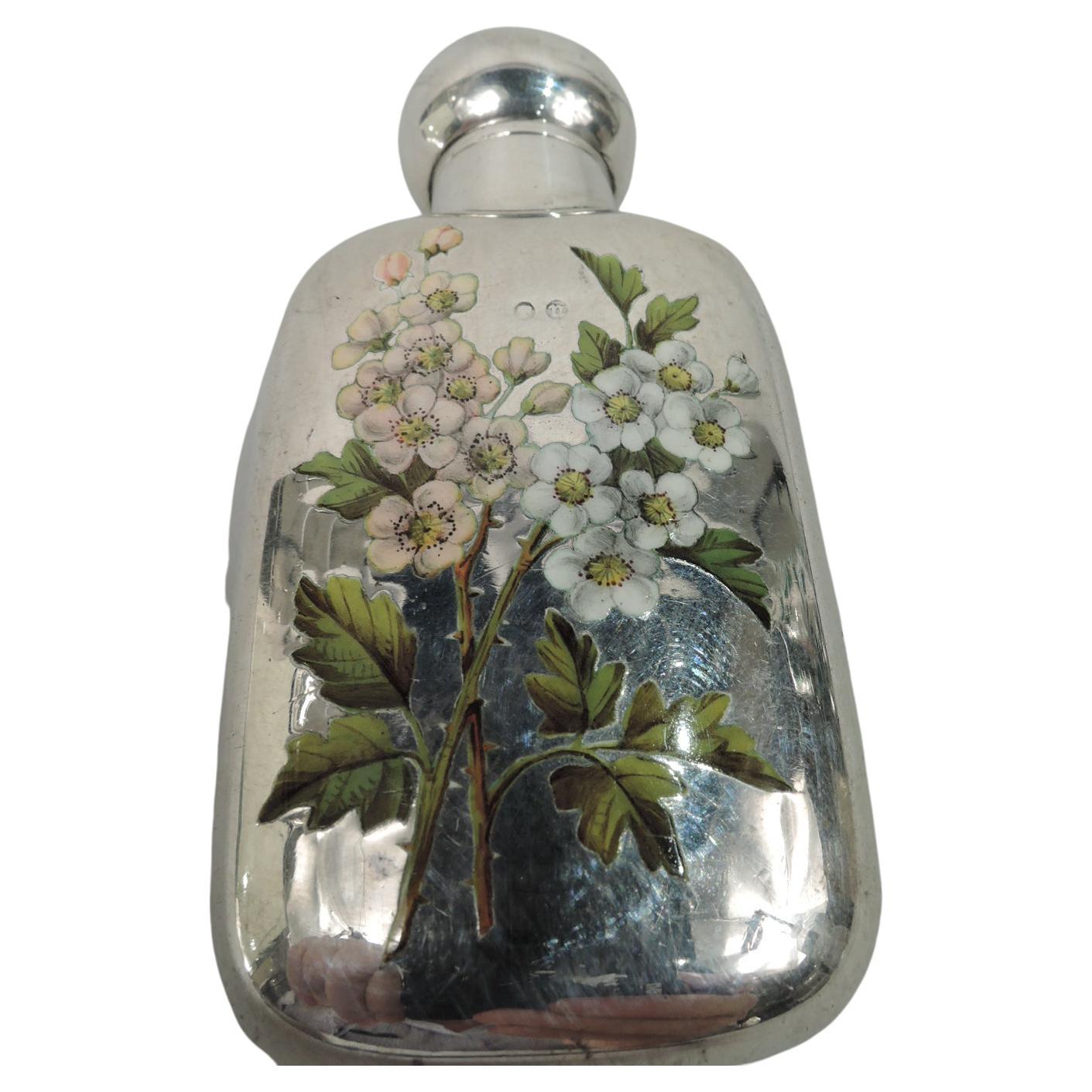 Art Nouveau Perfume - American Cranberry Glass with Silver Overlay at ...