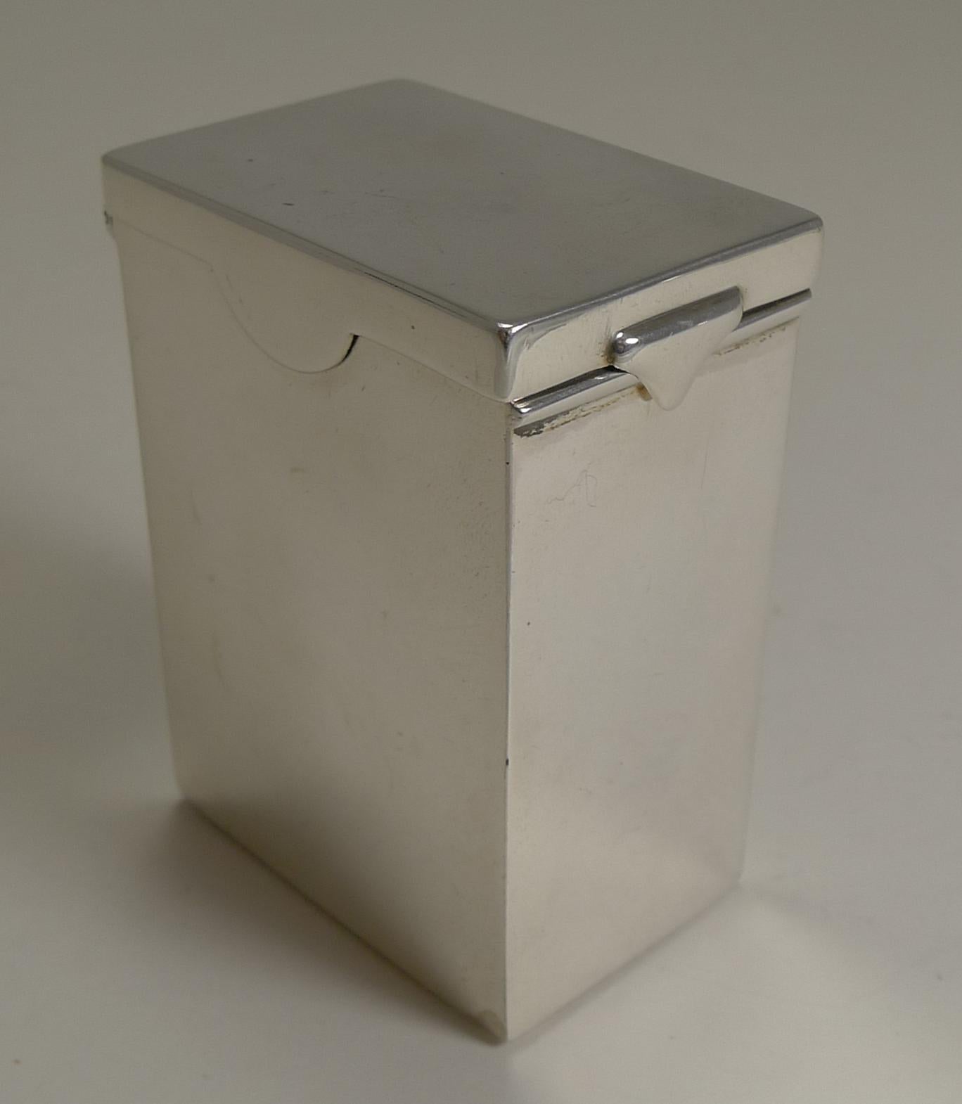 English Victorian Sterling Silver Playing Card Box, 1899 at 1stDibs ...