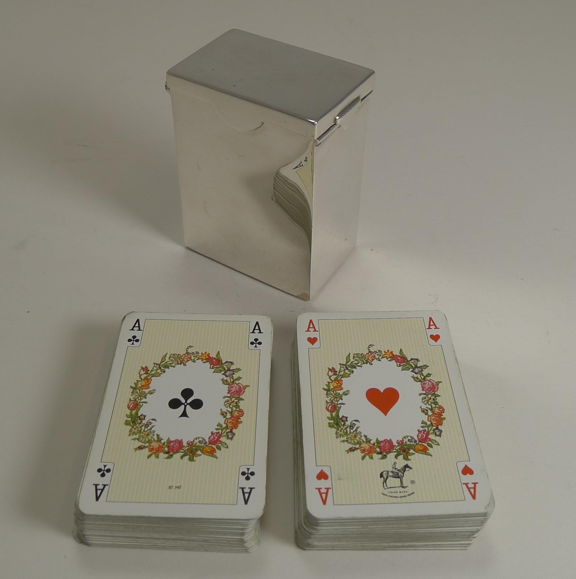 English Victorian Sterling Silver Playing Card Box, 1899 at 1stDibs ...