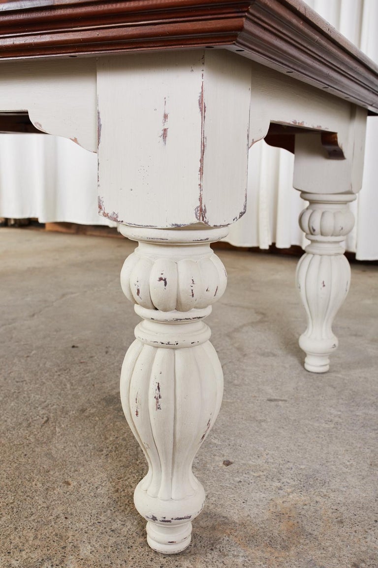 English Victorian Style Farmhouse Harvest Dining Table For Sale at 1stDibs