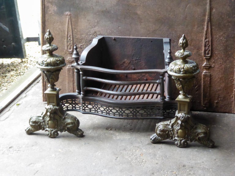 English Victorian Style Fireplace Grate, Fire Grate For Sale at 1stDibs