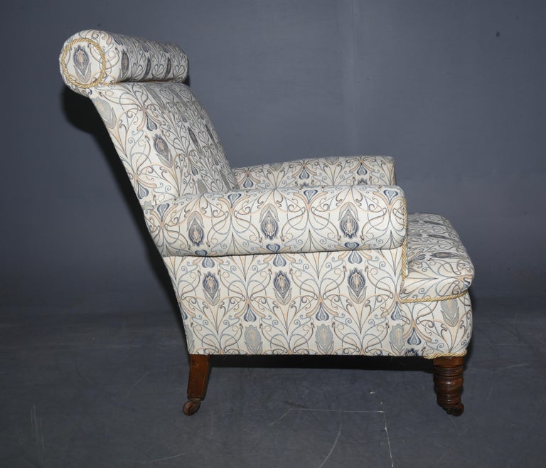 English Victorian Upholstered Arm Chair For Sale at 1stDibs