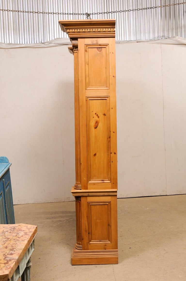 English Vintage Display and Storage Cabinet w/Carved Iconic Columns For ...