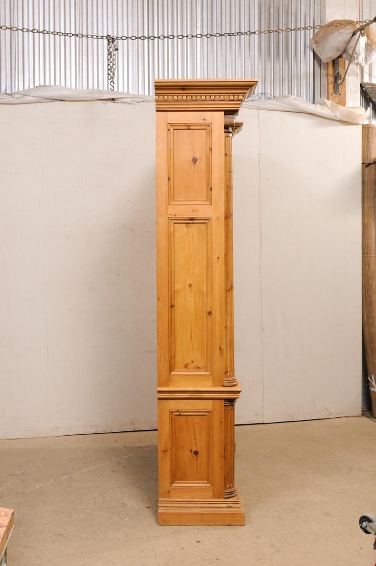 English Vintage Display and Storage Cabinet w/Carved Iconic Columns For ...