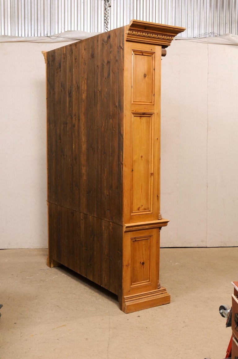 English Vintage Display and Storage Cabinet w/Carved Iconic Columns For ...