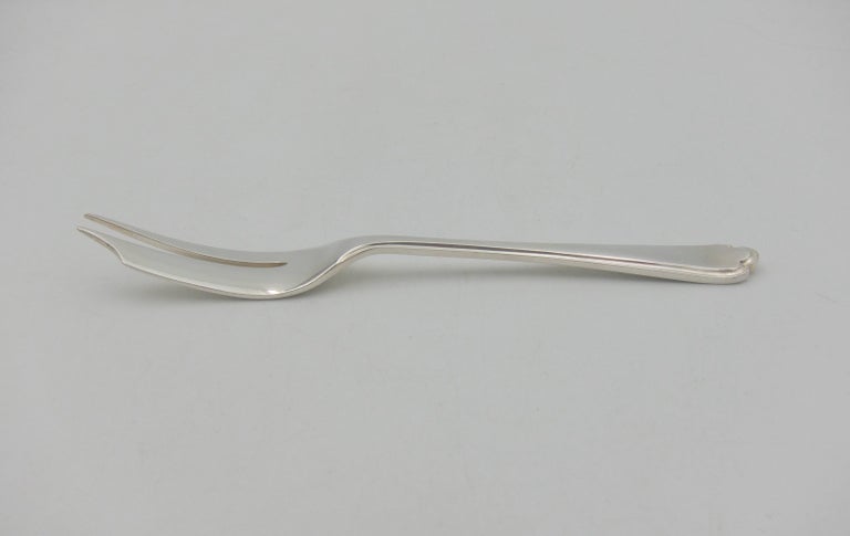 English Walker and Hall Boxed Set of Silverplate Cake or Pastry Forks ...