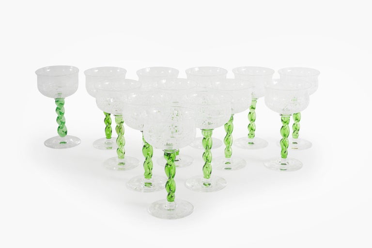 English Webb, Corbett Crystal Glassware Service For Sale at 1stDibs