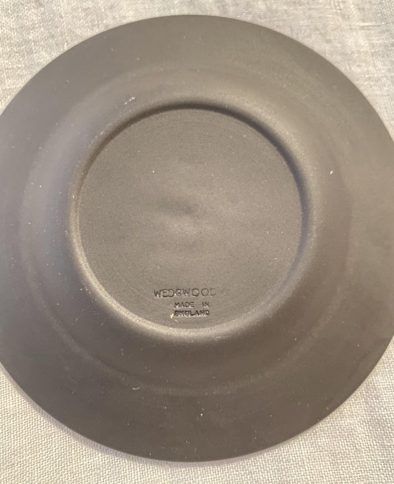 English Wedgwood Black Basalt and Gold Raised Relief Jewelry Dish For ...