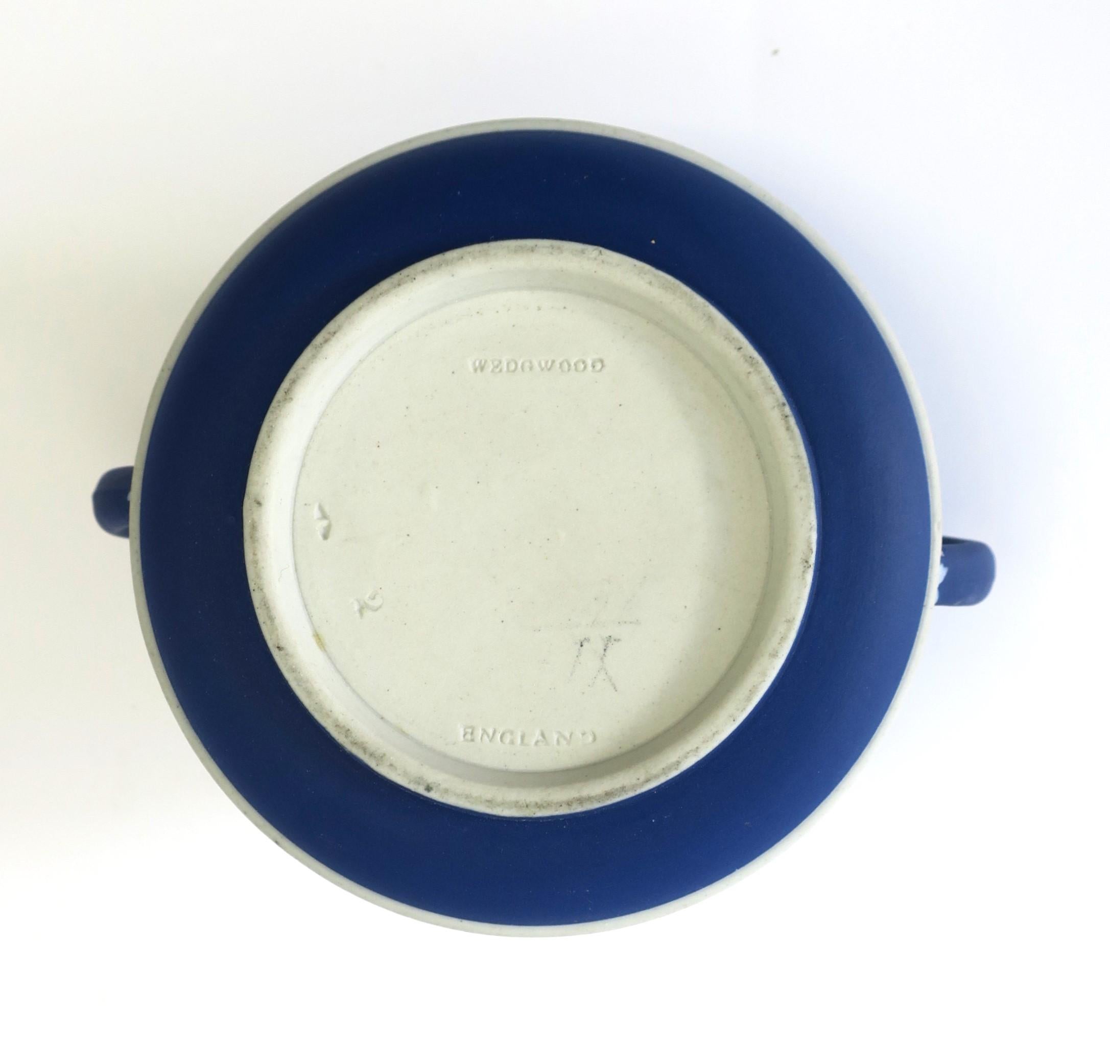 English Wedgwood Jasperware Blue and White Sugar Bowl and Creamer Neoclassical Style For Sale at ...