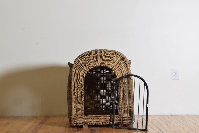 English Wicker Dog Kennel Crate For Sale at 1stDibs
