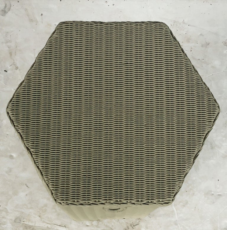 English Wicker Garden Hexagonal Linen Hamper by Lloyd Loom at 1stDibs