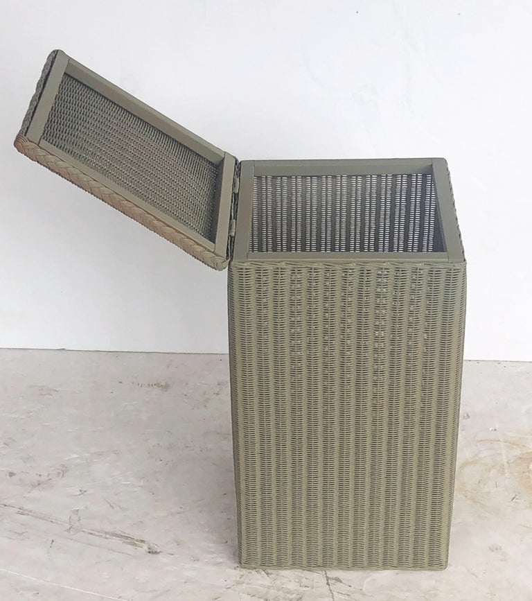 English Wicker Garden Square Linen Hamper by Lloyd Loom at 1stDibs