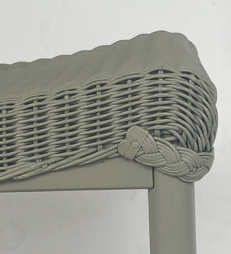 English Wicker Garden Stool or Ottoman by Lloyd Loom at 1stDibs | lloyd ...