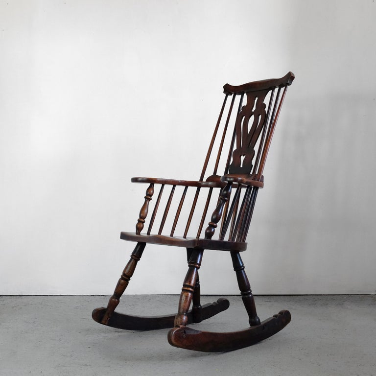 English Windsor Rocking Chair, Thames Valley, Fruitwood, Country ...