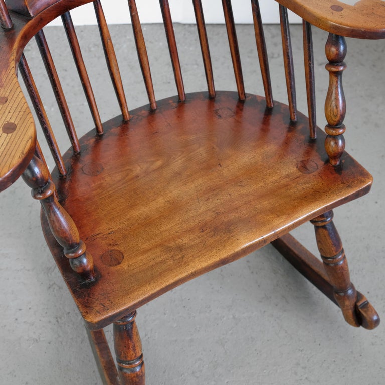English Windsor Rocking Chair, Thames Valley, Fruitwood, Country ...