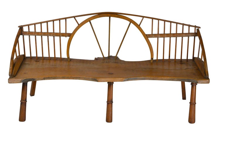 English Windsor Style Bench, circa 1890 For Sale at 1stDibs