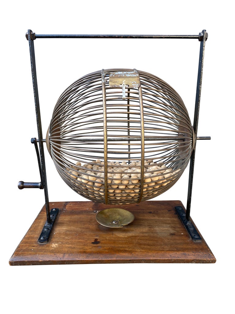 English Wood and Iron Bingo Wheel at 1stDibs | tombola wheel, bingo ...