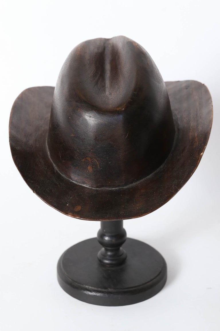 English Wood Hat Mold on Stand at 1stDibs