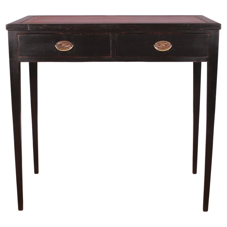 English Writing Desk with Leather Insert at 1stDibs
