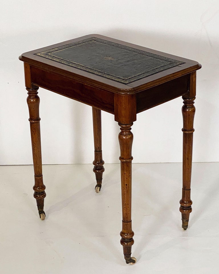 English Writing Table or Desk of Mahogany with Leather Top For Sale at ...
