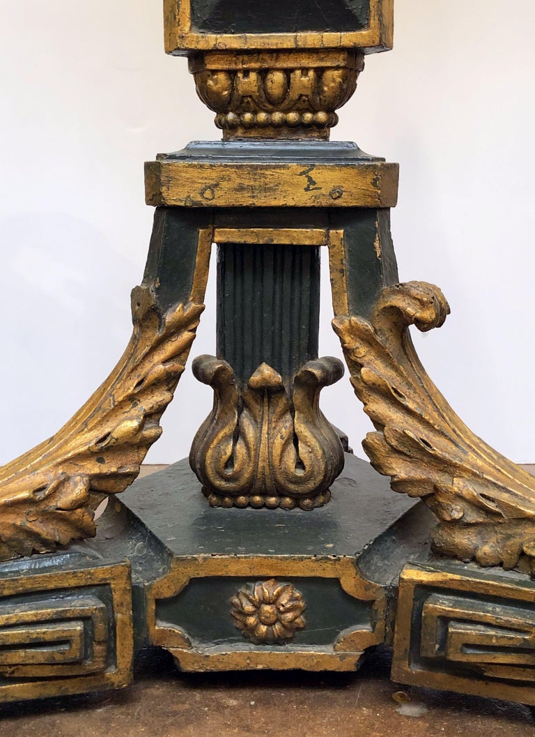 English Wrought Iron Lectern or Music Stand on Carved Wood Plinth at ...