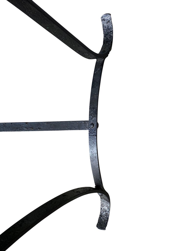 English Wrought Iron Strap Work Bench at 1stDibs