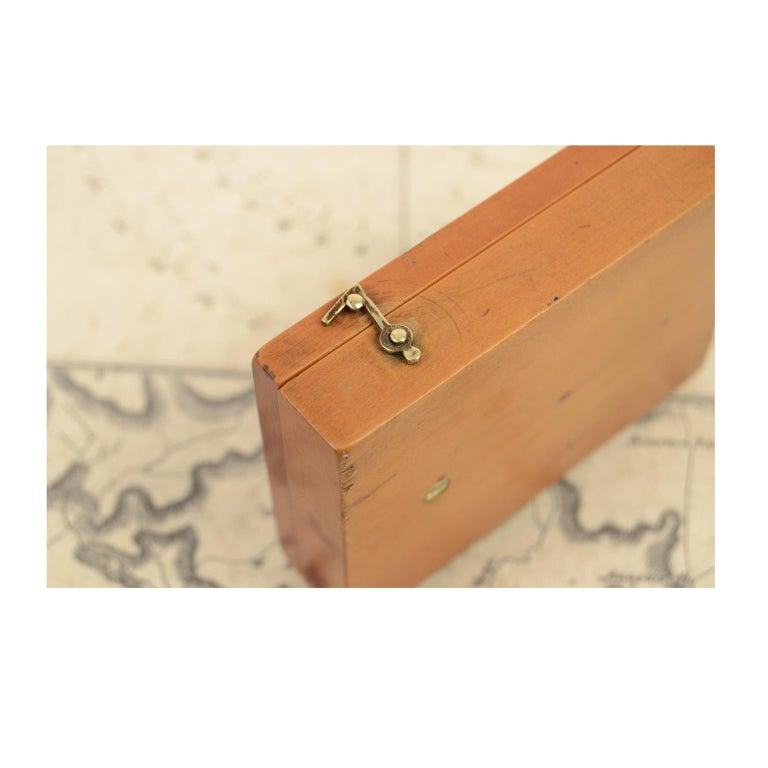 Engraved Boxwood Book Shaped Sundial Antique Time Measuring Instrument ...