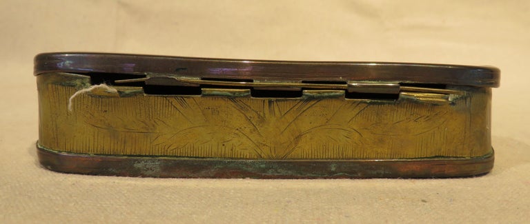 Engraved Brass and Copper Snuff Box, English, Circa 1850 For Sale at ...