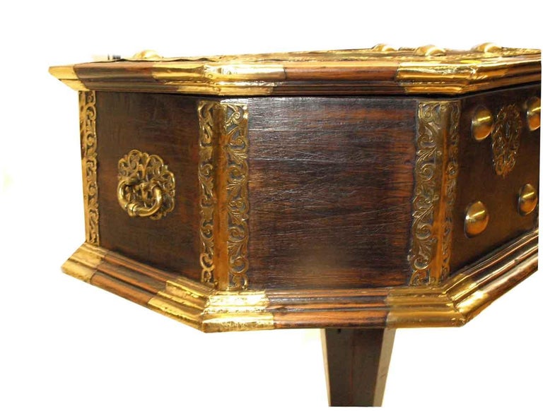 Engraved Brass Zanzibar Chest on Base at 1stDibs