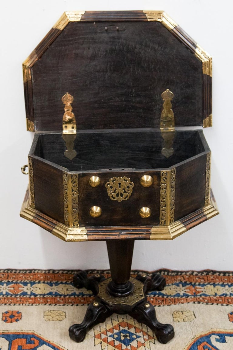 Engraved Brass Zanzibar Chest on Base at 1stDibs