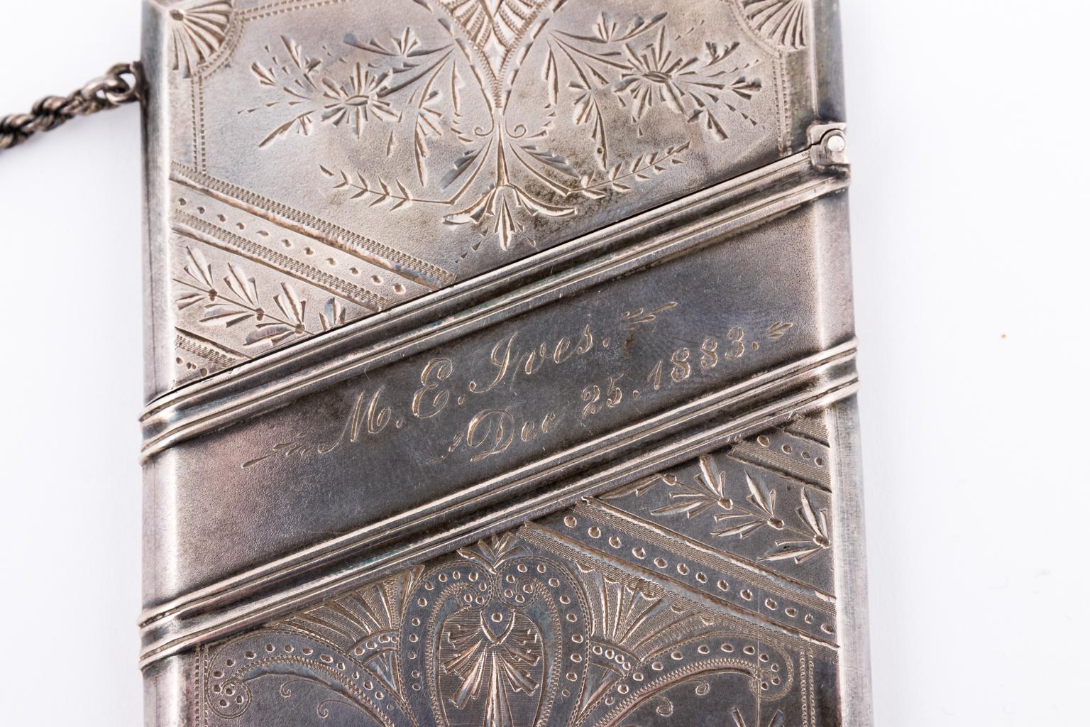 Engraved Victorian Sterling Silver Calling Card Case at 1stDibs | ysl ...