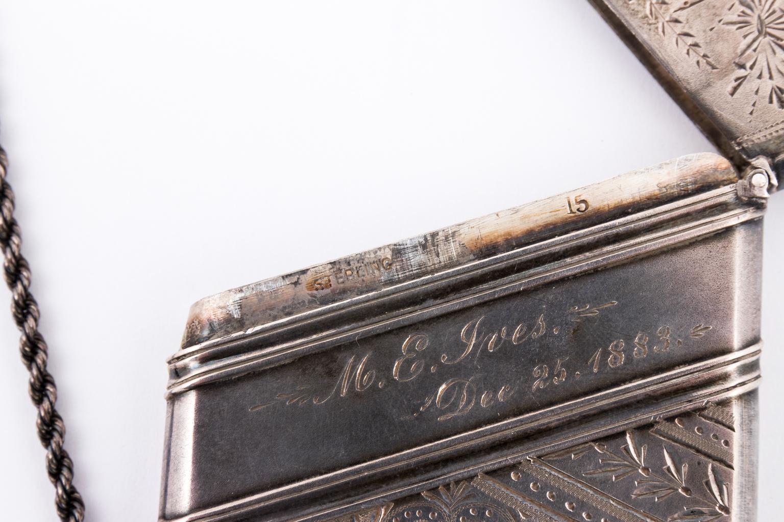 Engraved Victorian Sterling Silver Calling Card Case at 1stDibs | ysl ...