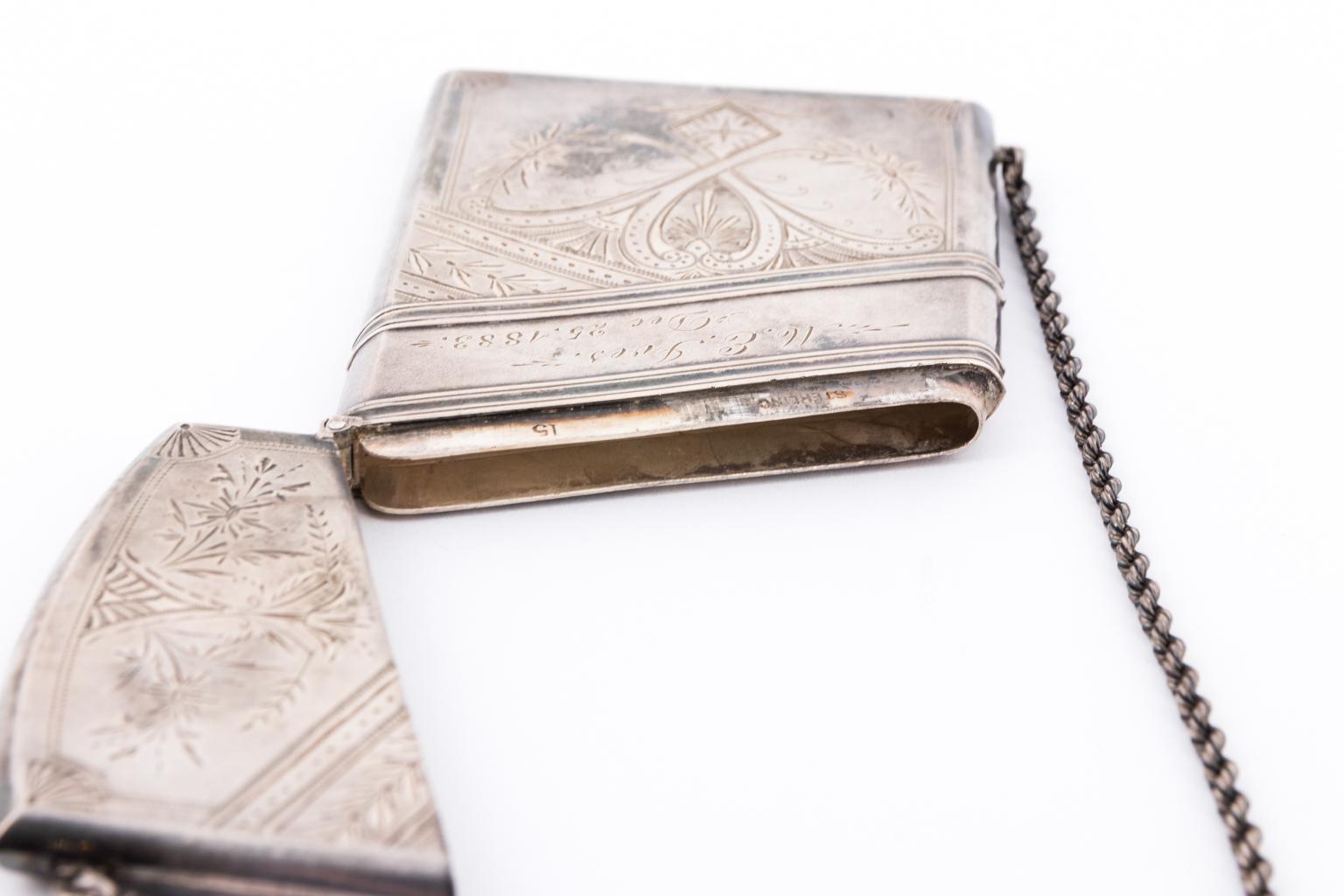 Engraved Victorian Sterling Silver Calling Card Case at 1stDibs | ysl ...