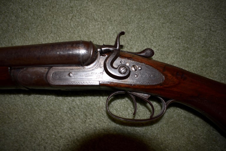 Engraved W. Richards and Co. Damascus Double Barrel Shotgun Pre 1899 ...