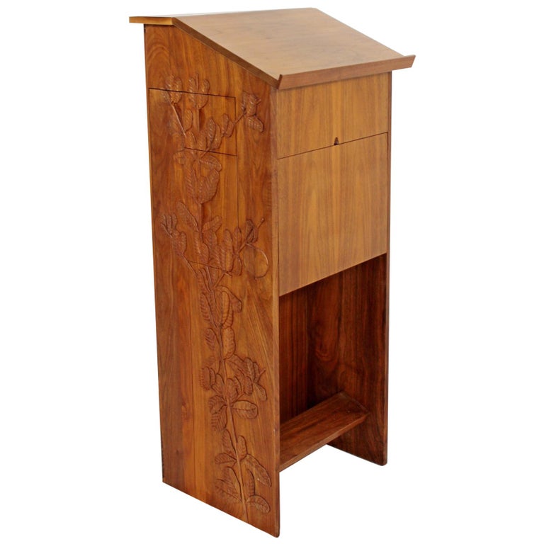 Engraved Wooden Shtender Podium Signed David Moss Noah Green 29/160 ...