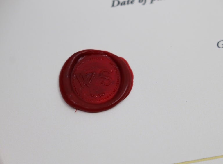 Engraved WS William Shakespeare 20-Carat Gold Signet Ring at 1stDibs