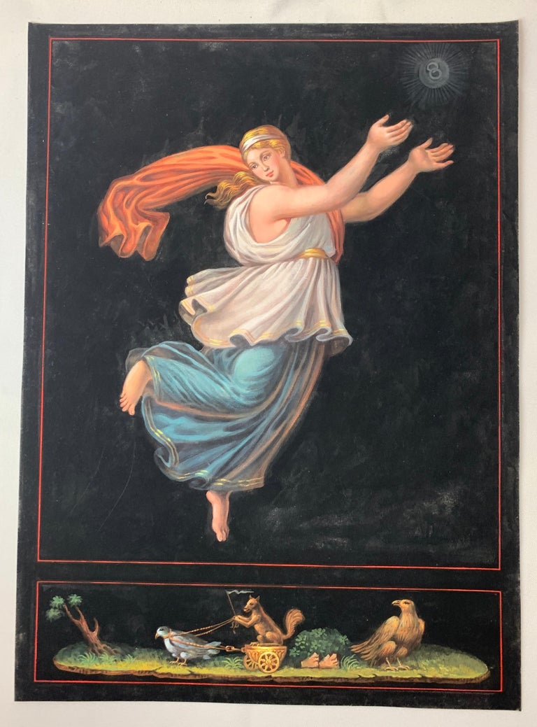 Engraving after Raphael Sanzio "Hours of Day and Night" "Ora Seconda di ...