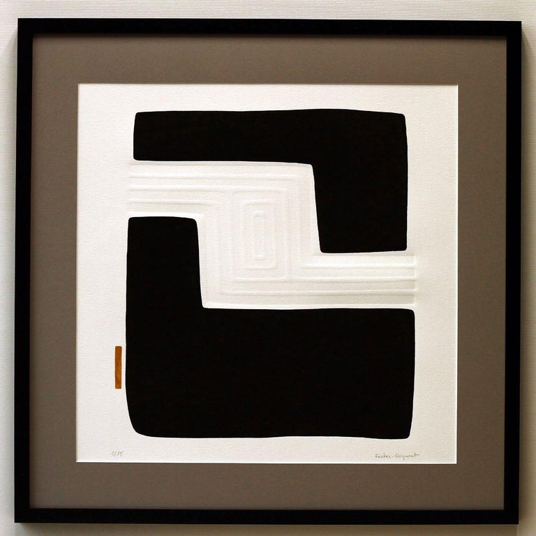 Black and White Engraving, French Artist Foucher Poignant, France ...