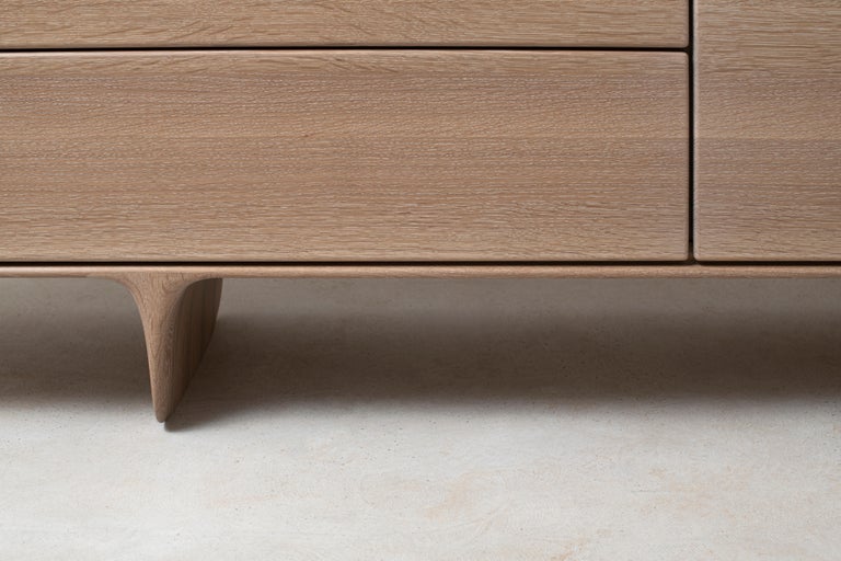 Ennah Solid White Oak Credenza by Izm Design For Sale at 1stDibs