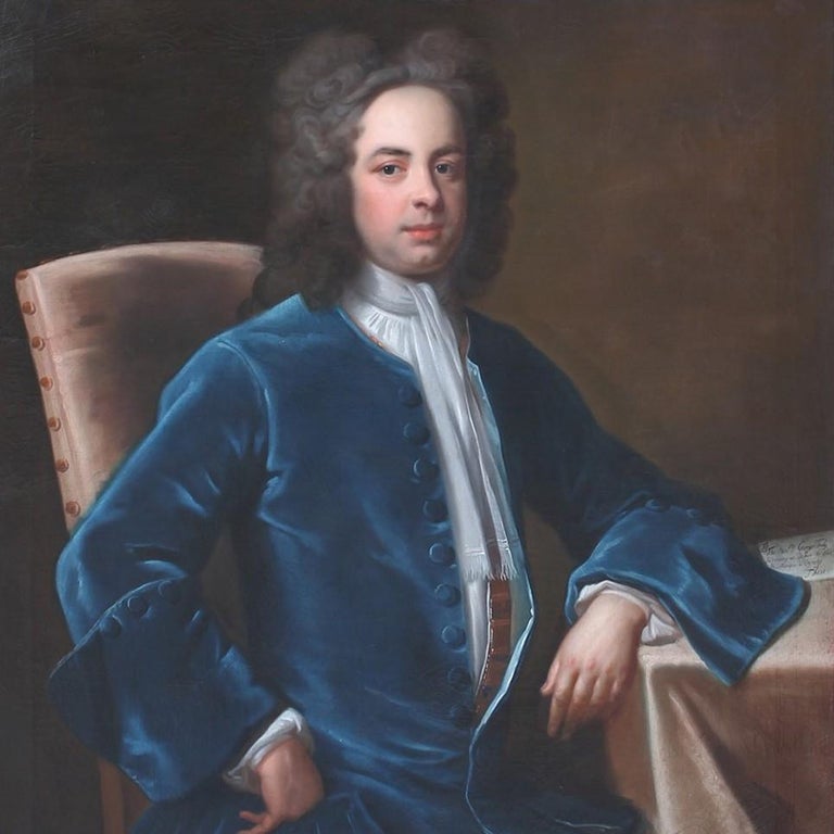 Enoch Seeman - Oil Painting Portrait of The Hon George Treby, Secretary ...