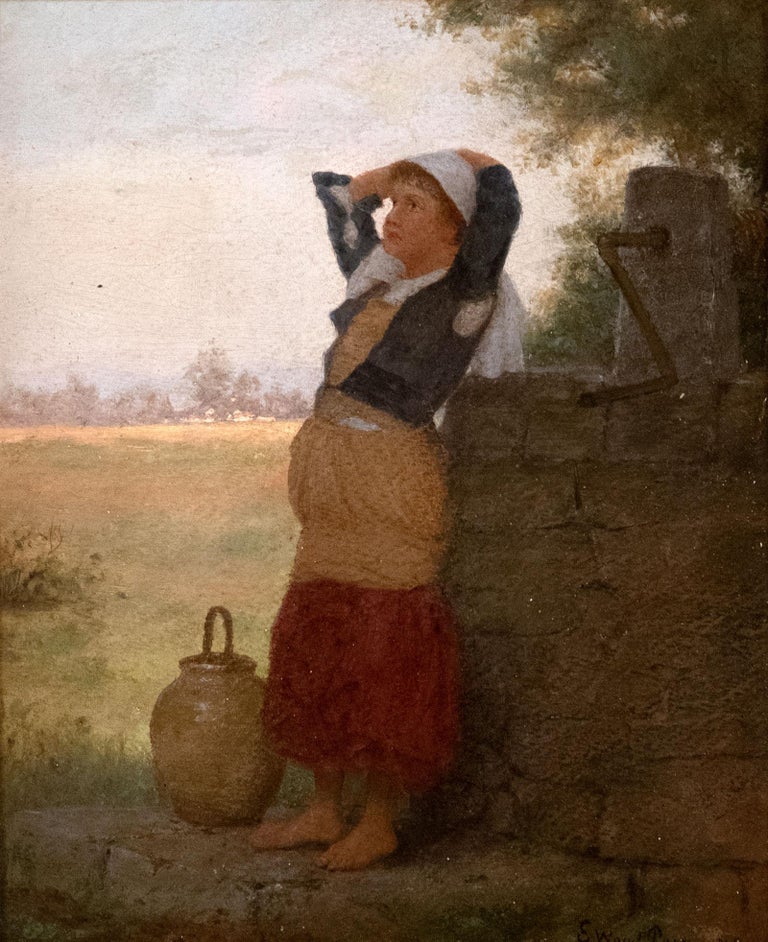 Enoch Wood Perry Jr. - At the Well, Brittany by Enoch Wood Perry Jr ...