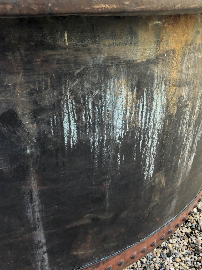 Enormous 19th Century Riveted French Copper Cheese Vat Fountain/Planter ...