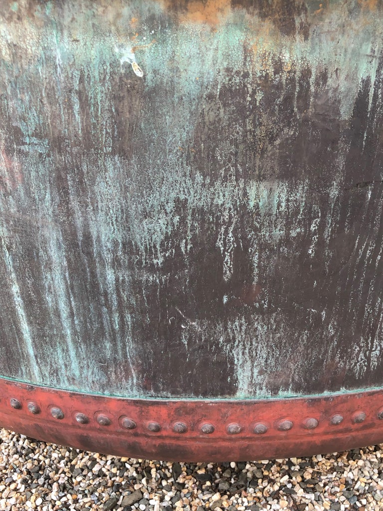 Enormous 19th Century Riveted French Copper Cheese Vat Fountain/Planter ...