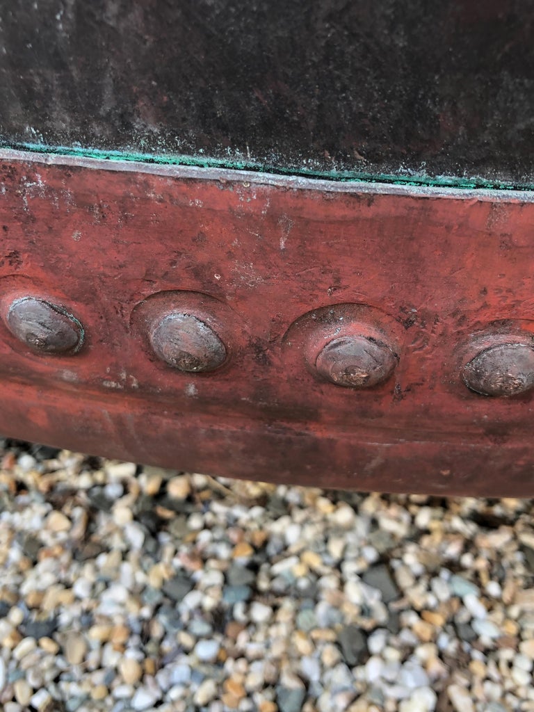Enormous 19th Century Riveted French Copper Cheese Vat Fountain/Planter ...