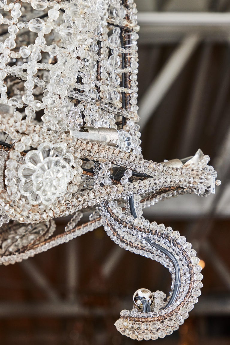 Enormous, circa 1930, Crystal Pagoda Chandelier For Sale at 1stDibs