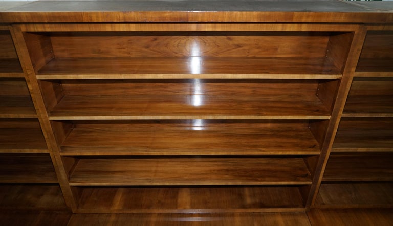 Enormous Mid-Century Modern Walnut Bookcase with Drawers and Cupboards ...