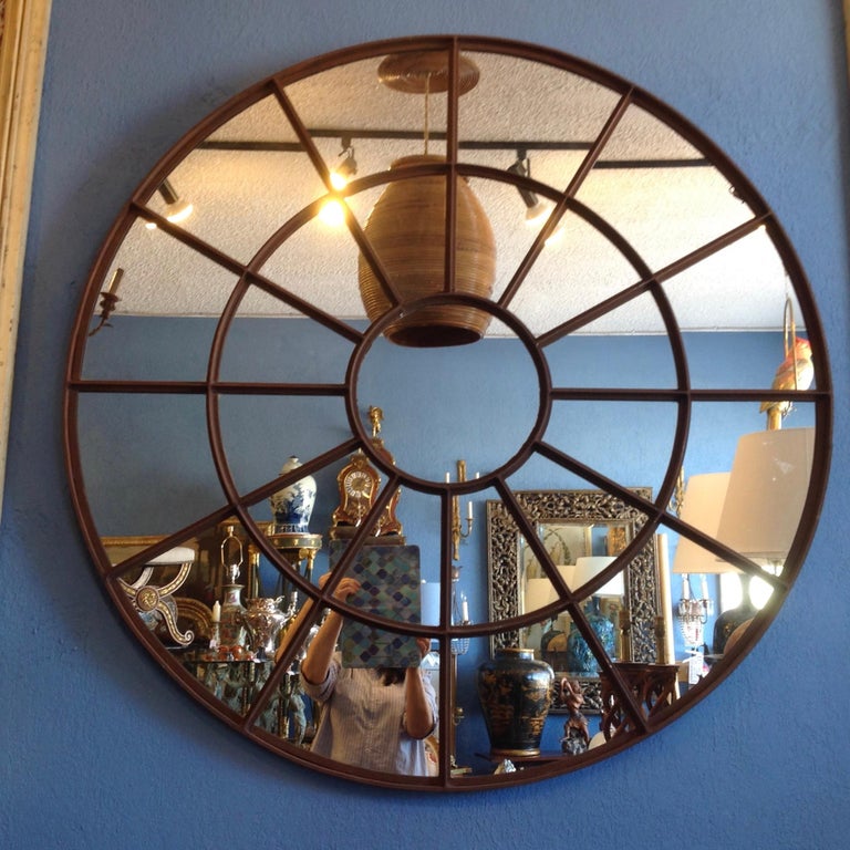 Enormous Round Mirror at 1stDibs